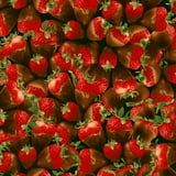 Timeless Treasures Chocolate Covered Strawberries Food 100% Cotton ...