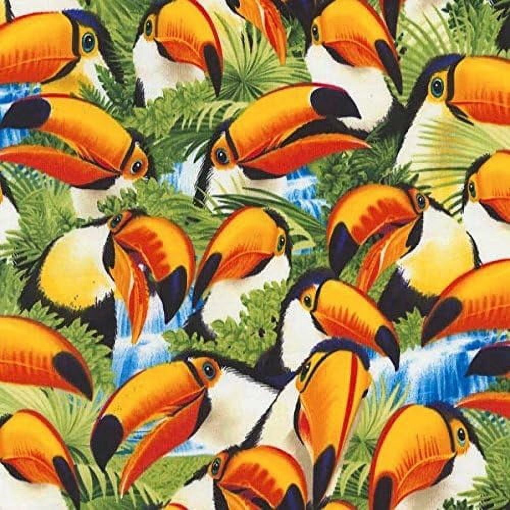 Timeless Treasures Fabrics Animal Novelty Fabric Toucan Selfie Toucans ...