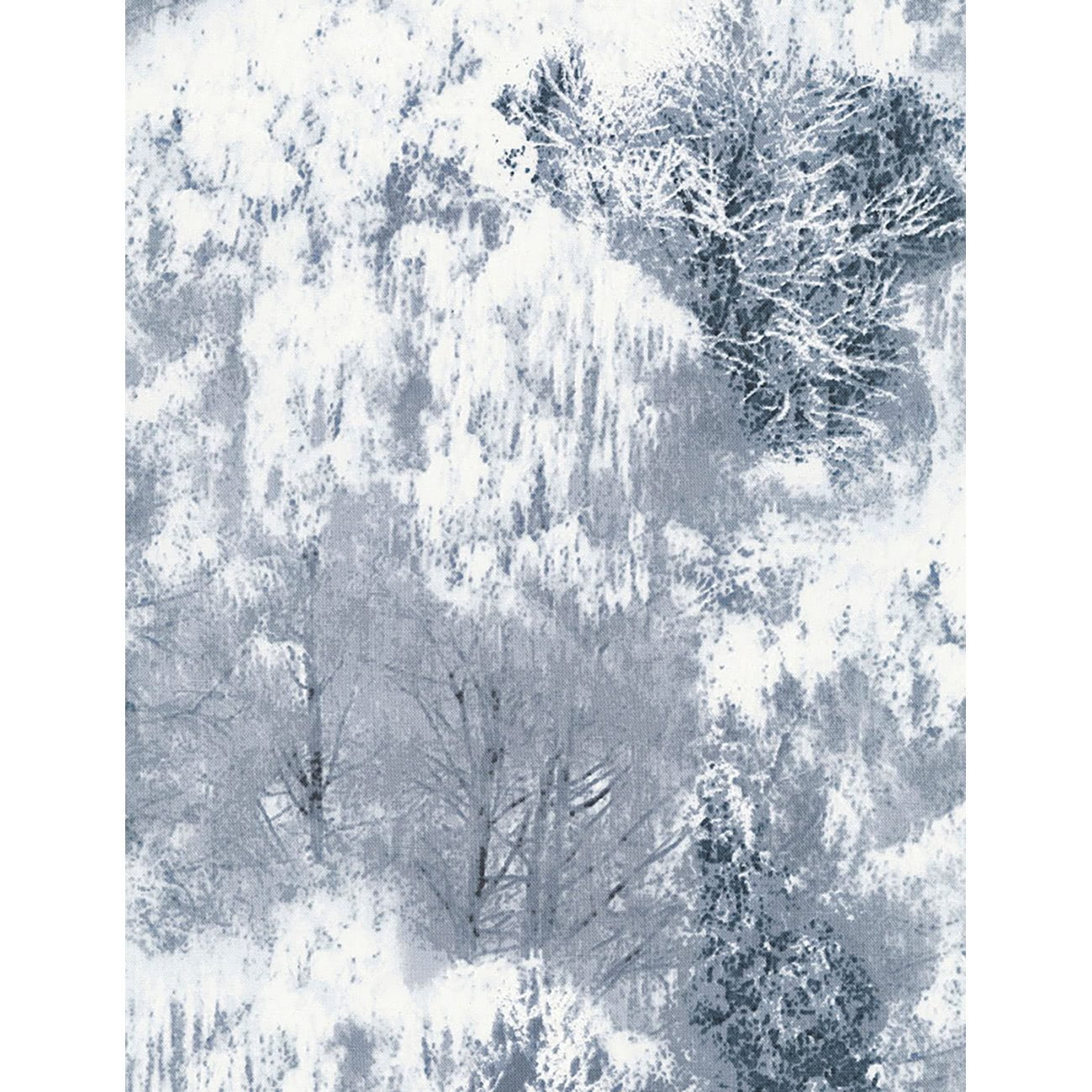 Timeless Treasures Fabrics Winter Scenes Smoke Grey Frozen Forest 100% ...