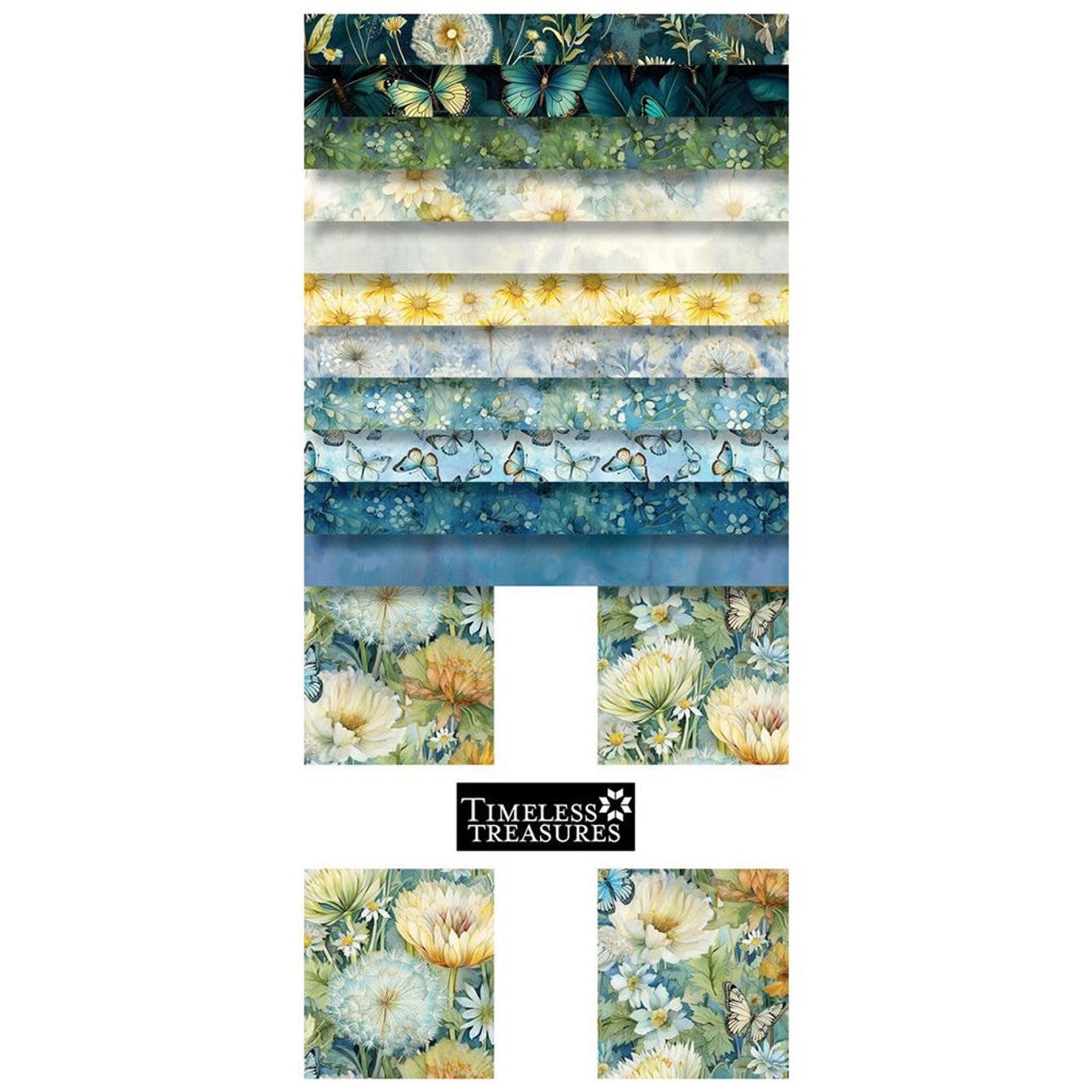 Timeless Treasures - Forest Whisper 10" Squares 42 pcs - Walmart.com