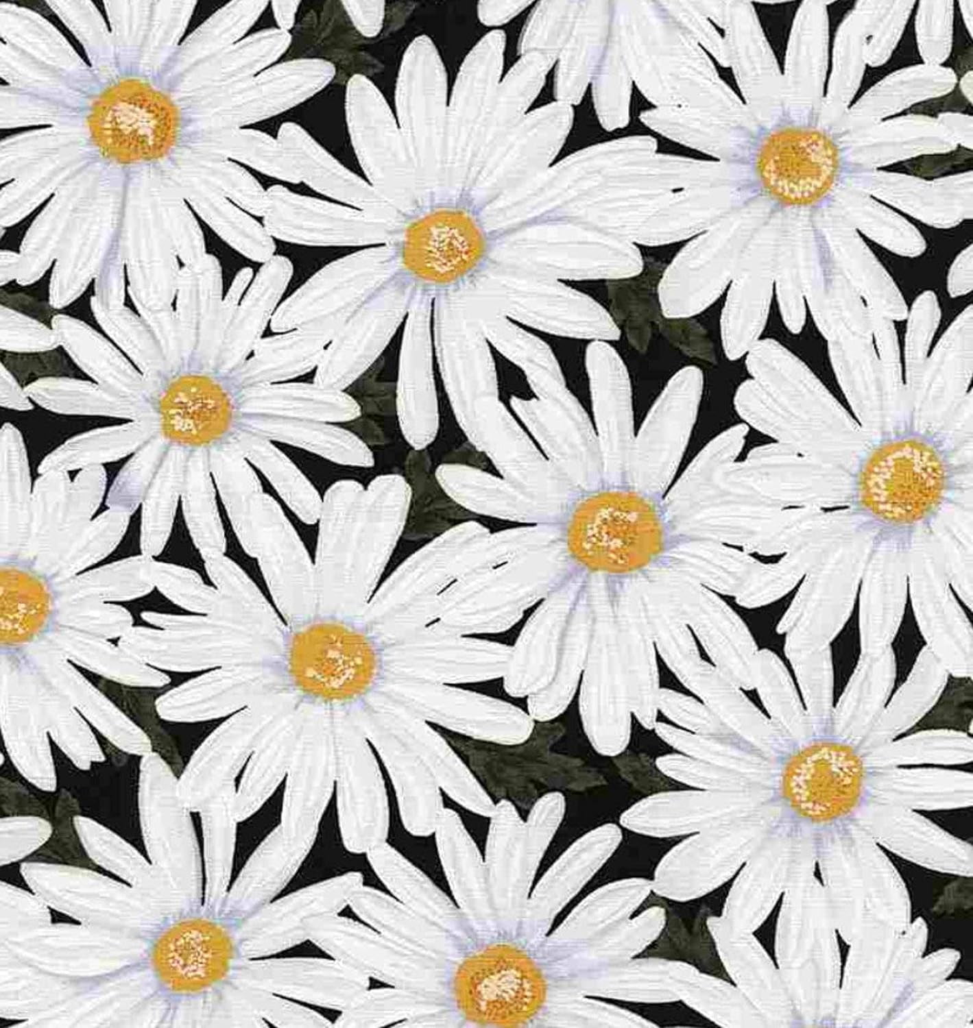 Timeless Treasures Packed Large Daisies 100% Cotton Fabric sold by the ...