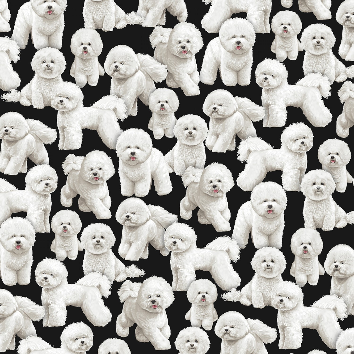 Timeless Treasures Pure Breeds Bichon 100% Cotton Sold by The Yard ...