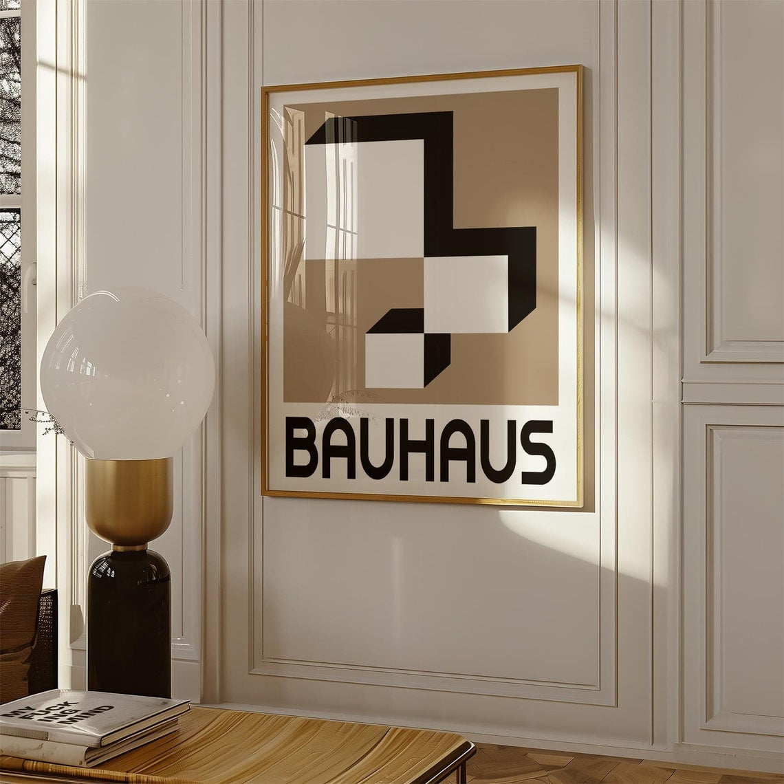 Timeless Wall Art Bauhaus Geometric Print Modern Decor Minimalist Black ...