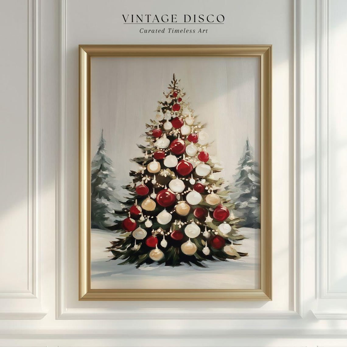 Timeless Winter Tree Poster, Classic Festive Wall Art Decor UNFRAMED ...