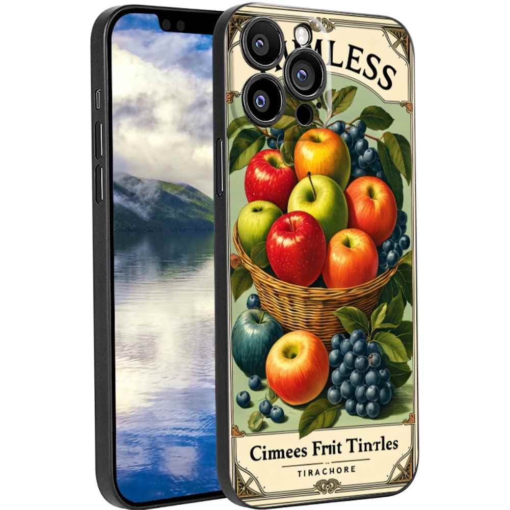 Timeless-fruit-crate-labels-1 phone case for iPhone 13 Pro for Women Men Gifts,Soft silicone ...