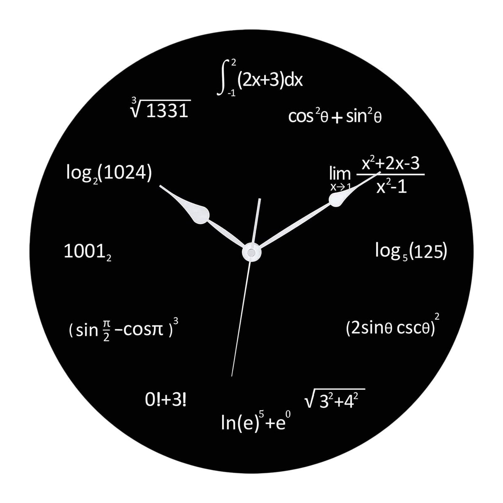 Timelike Math Clock,Math Equations and Notations Wall Clock,Wood Math ...