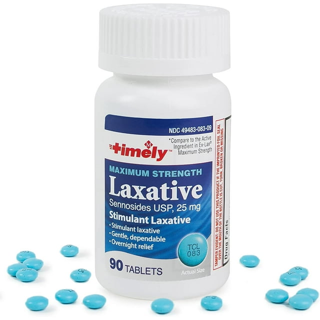 Timely Max Lax - Fast Acting Constipation Relief Pills, 90 Easy-to-use ...