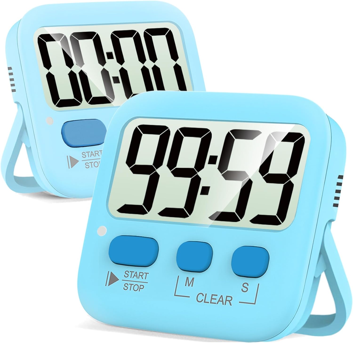 Timer, 2 Pack Timer for Kids, Kitchen Timers, Digital Timer for Cooking ...