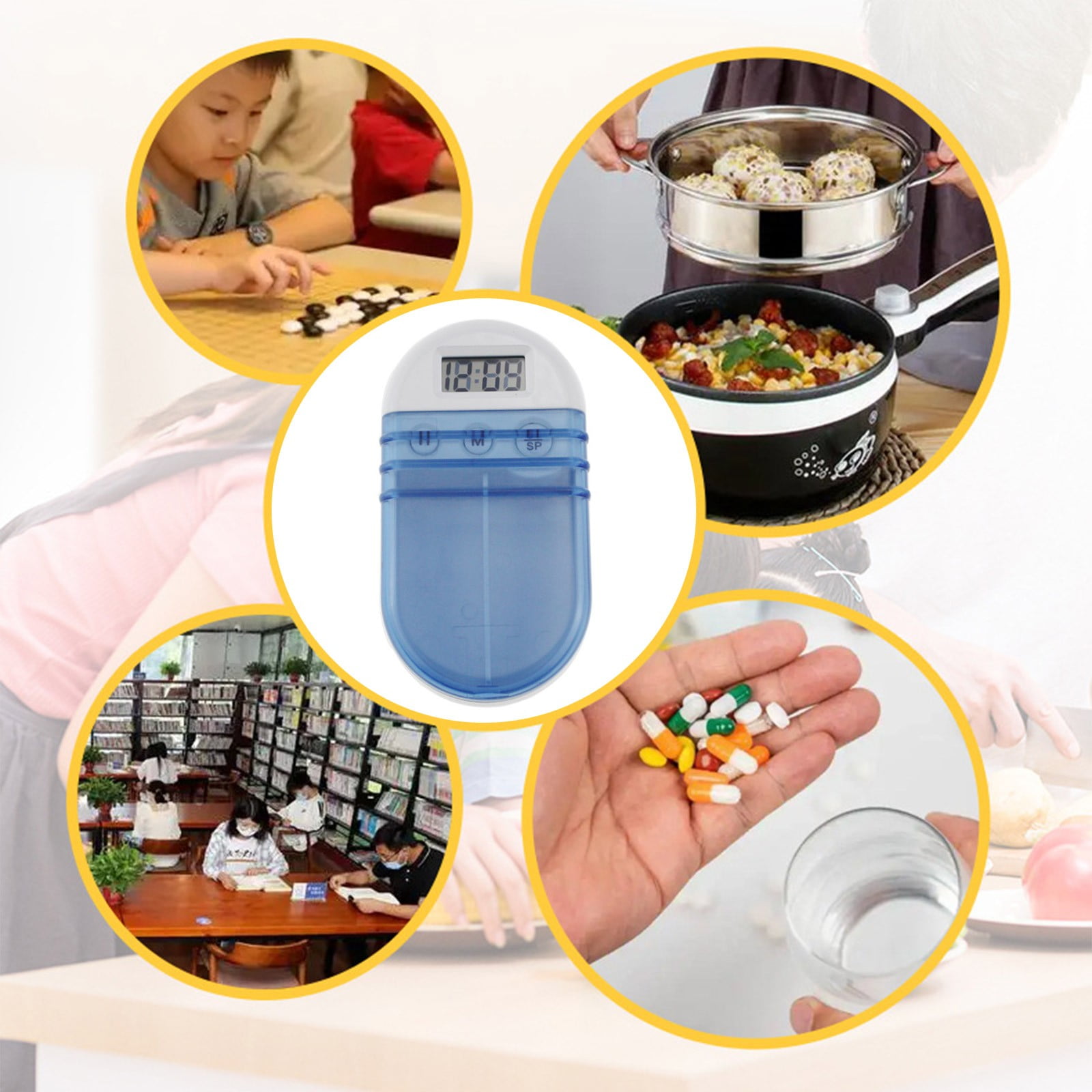 Timer Clock For Kids Portable Electronic Box With Timer Transparent ...