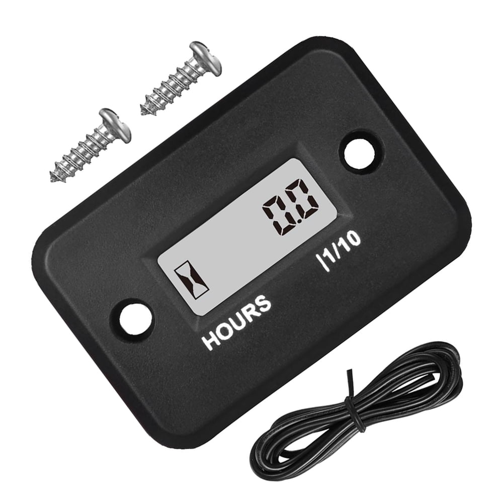 Timer Generator Hour Meter Hour Meter for Dirt Bike Digital Lcd Tachometer Black - Walmart.com