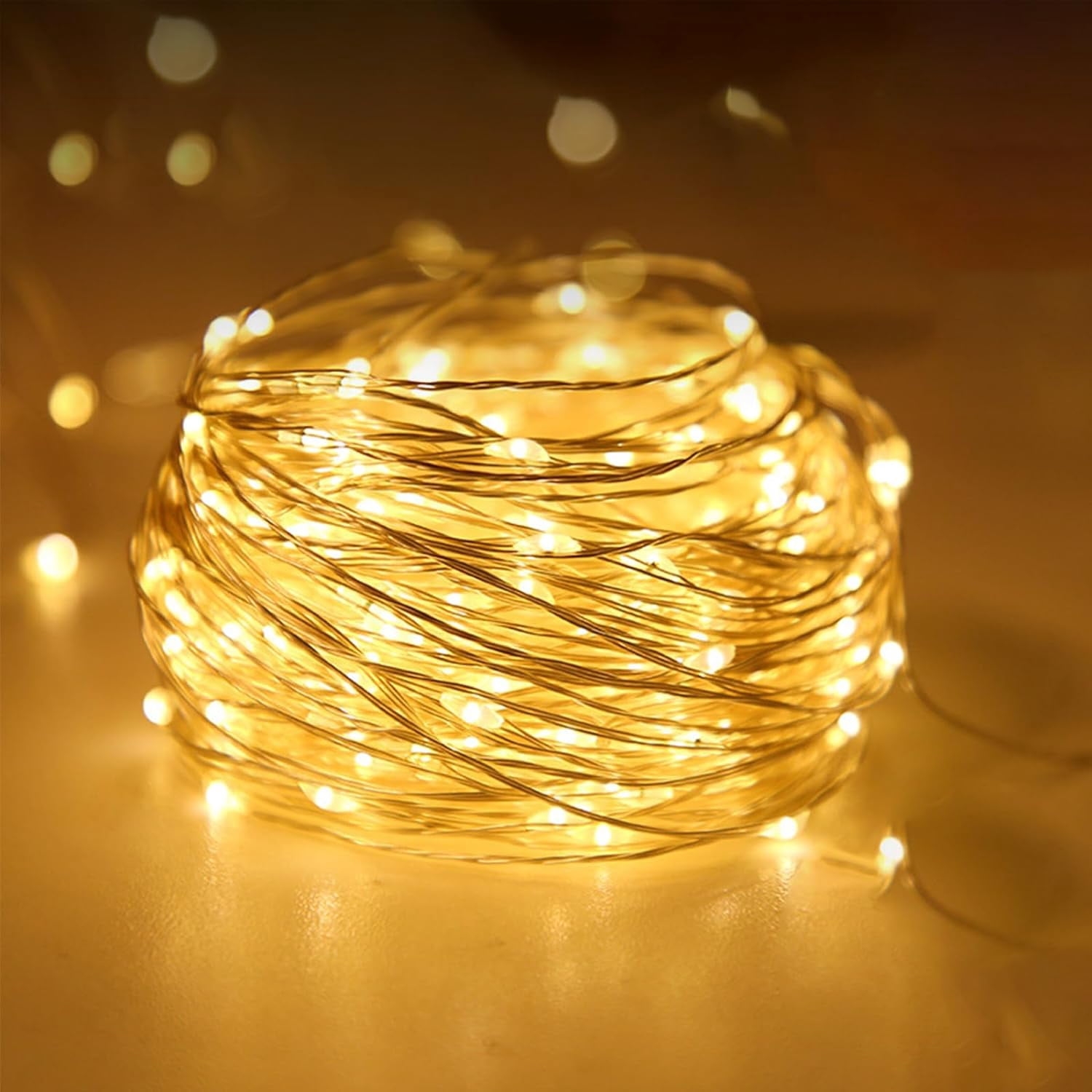 Timer Led Fairy Lights,1 Pack Mini Battery Powered Silver Wire Starry ...