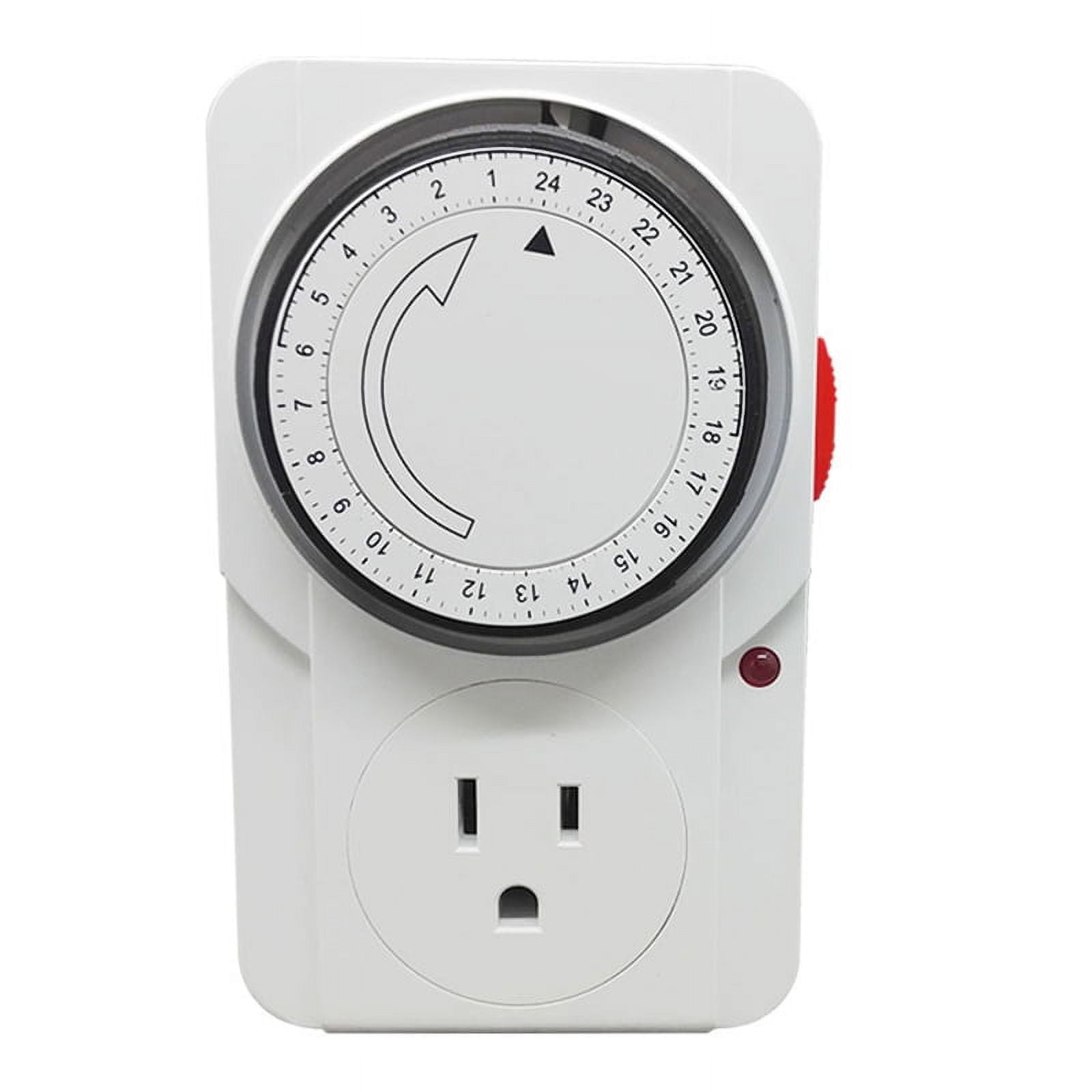 Timer Outlet 24 Hour Cycle Timing Mechanical Plug In Outlet Timer Flame Retardant US Plug Timing ...