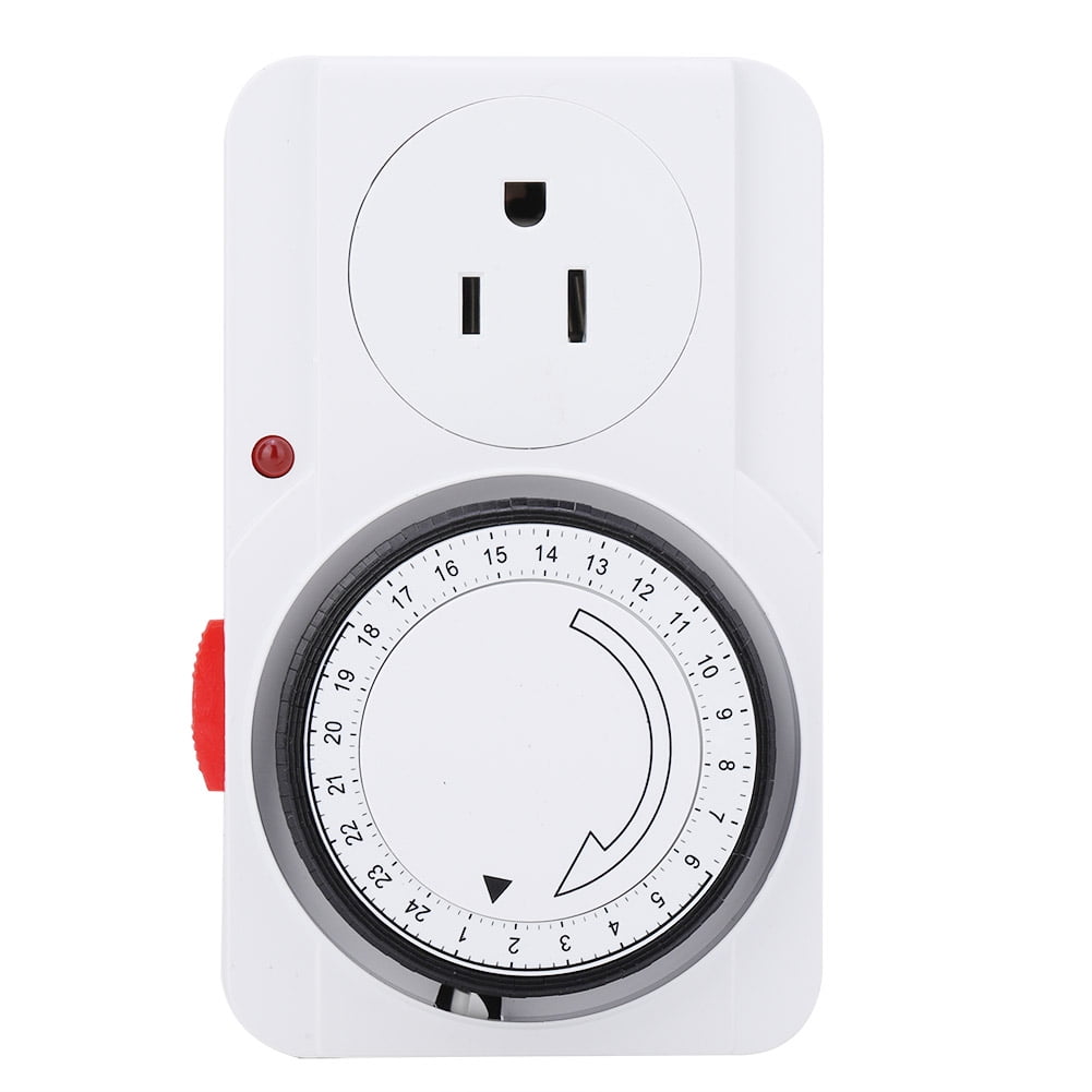 Timer Socket Indoor 24-Hour Mechanical Outlet Timer (US Plug) - Walmart.com