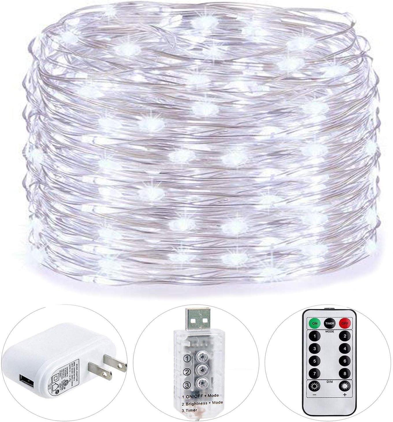 Timer String Lights For Indoor Outdoor Use, Battery Operated Fairy ...