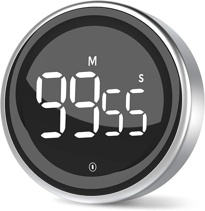 Timers, Digital Kitchen Timer Magnetic Countdown Countup Timer with ...
