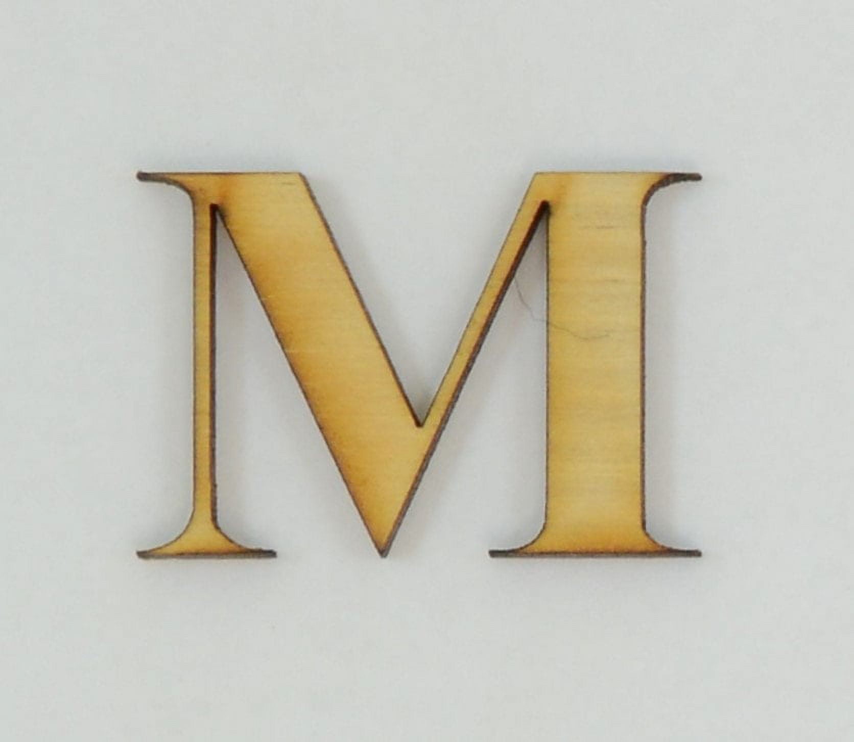 Times New Roman Wood Letter, single letter M (10 inch Tall, 1/8 inch ...