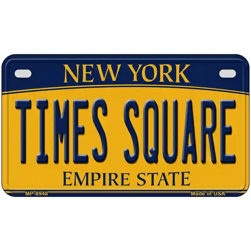 Times Square New York Metal Novelty License Plate 7" x 4" Motorcycle ...