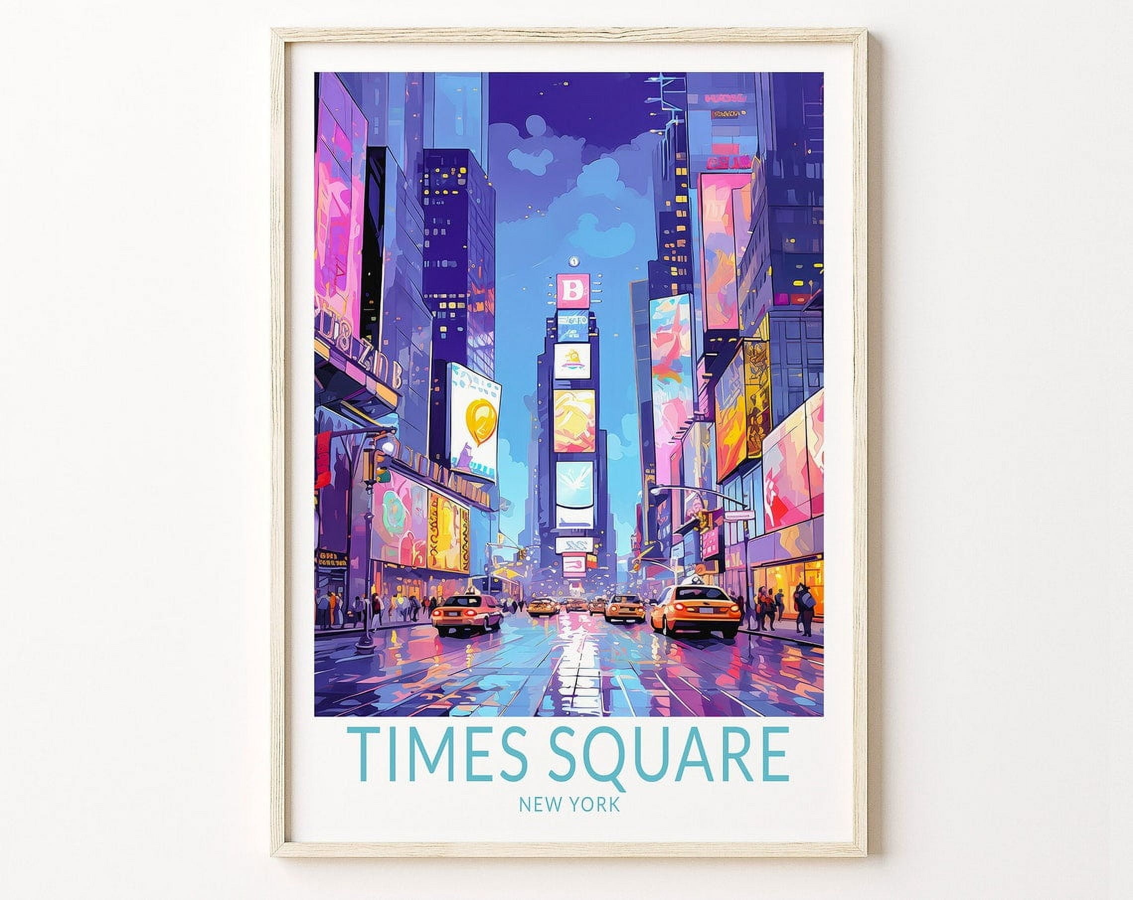 Times Square New York Travel Print, New York City Travel Poster, New ...