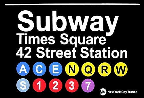 Times Square Subway Sign Aluminum New York City Street Signes Size: 12 ...