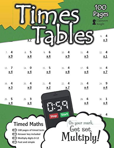 Pre-Owned Times Tables: 100 Practice Pages - Timed Tests ...
