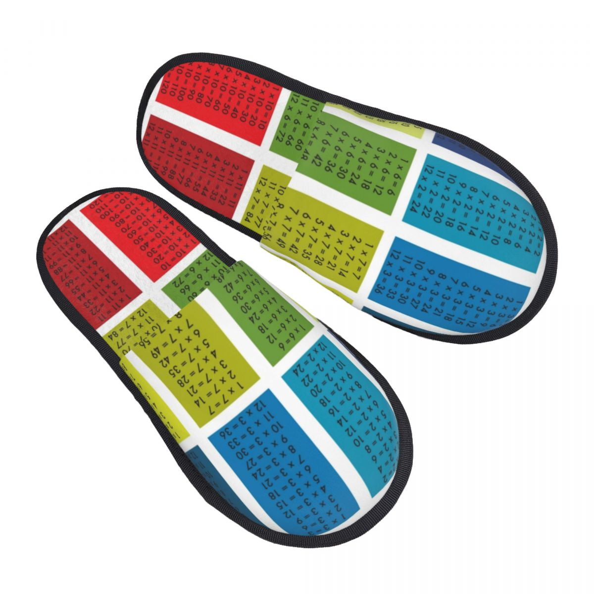 Times Tables Cozy Scuff With Memory Foam Slippers Women Math Algebra ...