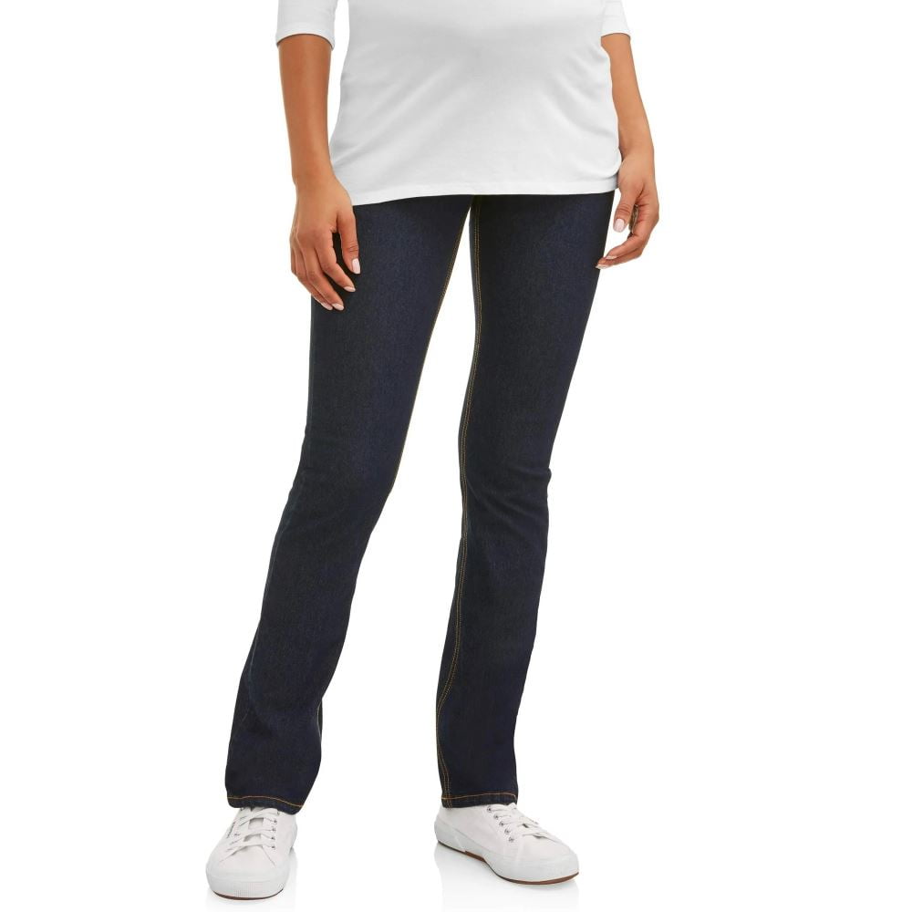 Times Two Super Soft Underbelly Five Pocket Straight Leg Maternity Jean ...