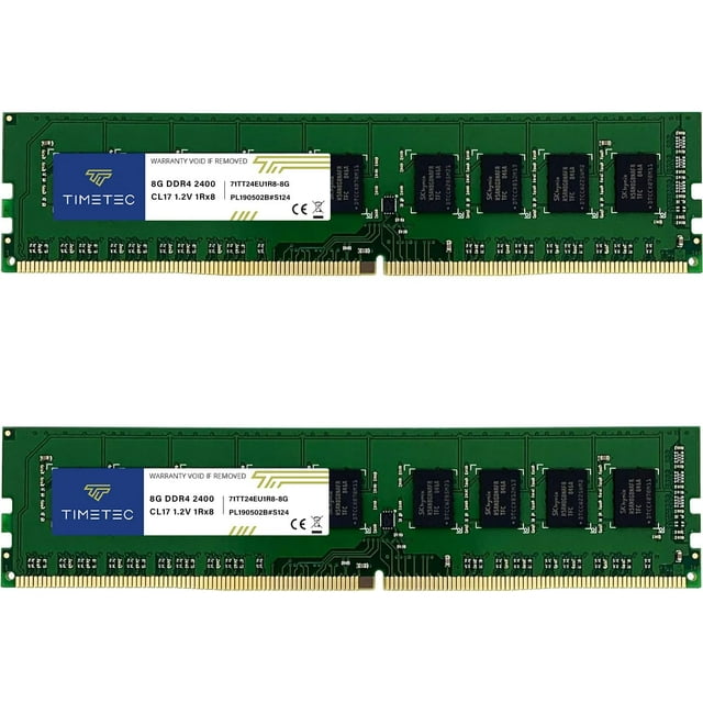 Timetec Hynix IC 16GB KIT (2x8GB) DDR4 2400MHz PC4-19200 Unbuffered ECC ...