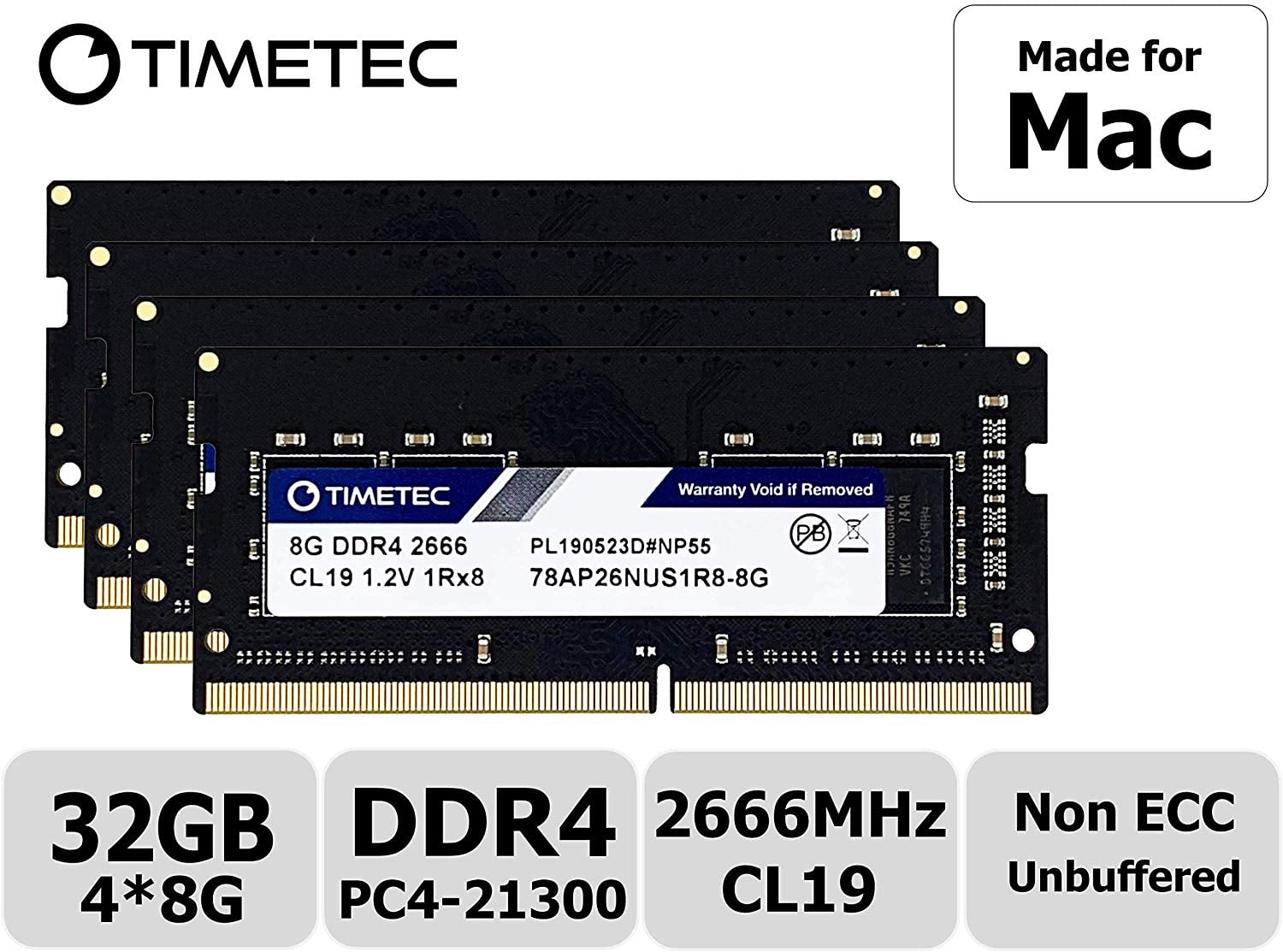 Timetec Hynix IC 32GB KIT(4x8GB) Compatible for Apple 2019 iMac 27-inch ...