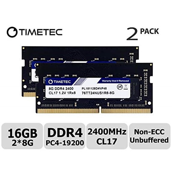 Timetec 16GB Kit (2x8GB) DDR4 Laptop RAM Memory, 2400MHz PC4-19200 ...