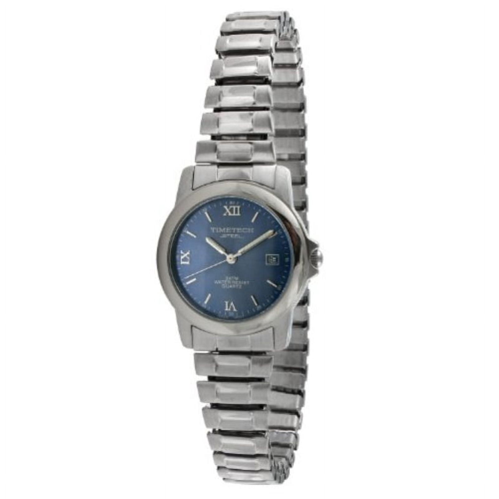 Timetech Steel 3606L Women's Steel Blue Dial Expansion Watch - Walmart ...