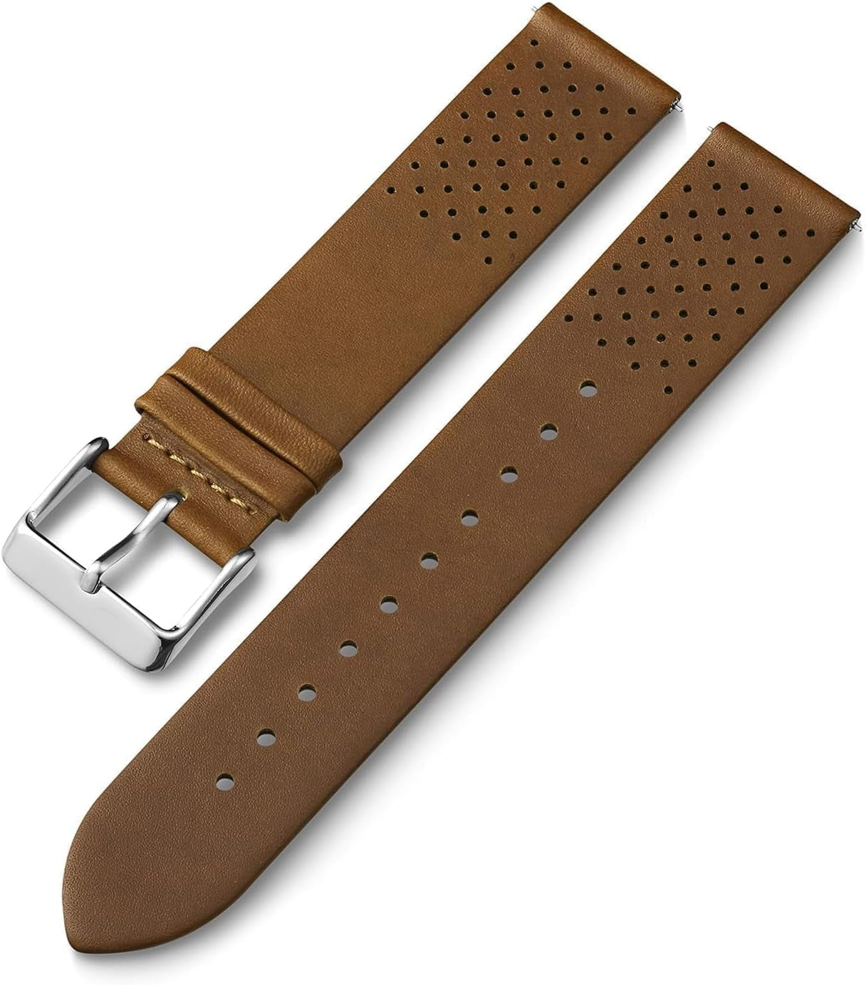 Timex 20mm Genuine Leather Quick-Release Strap With Perforated Tan and ...