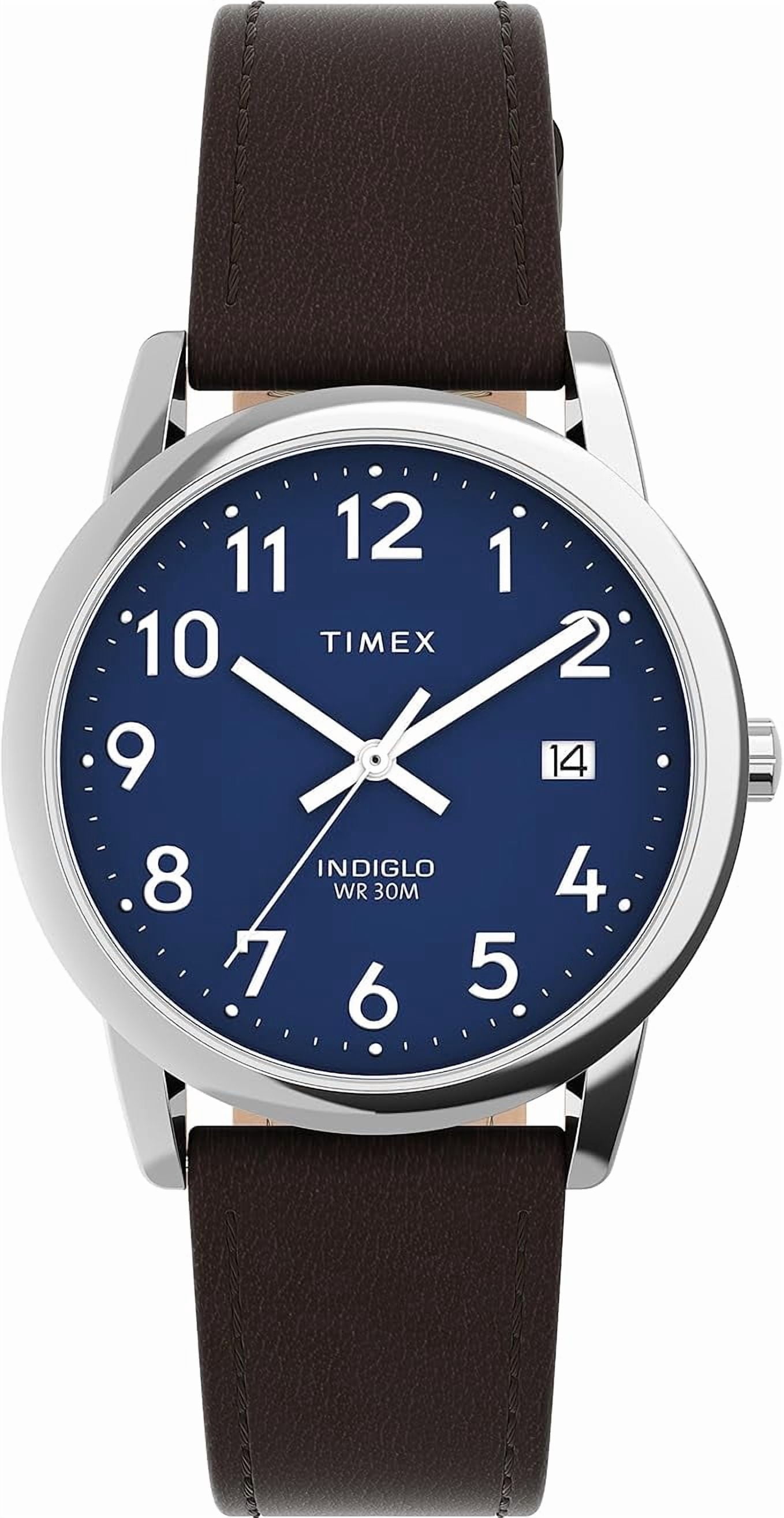 Timex Easy Reader 35mm Leather Unisex Watch - Walmart.com