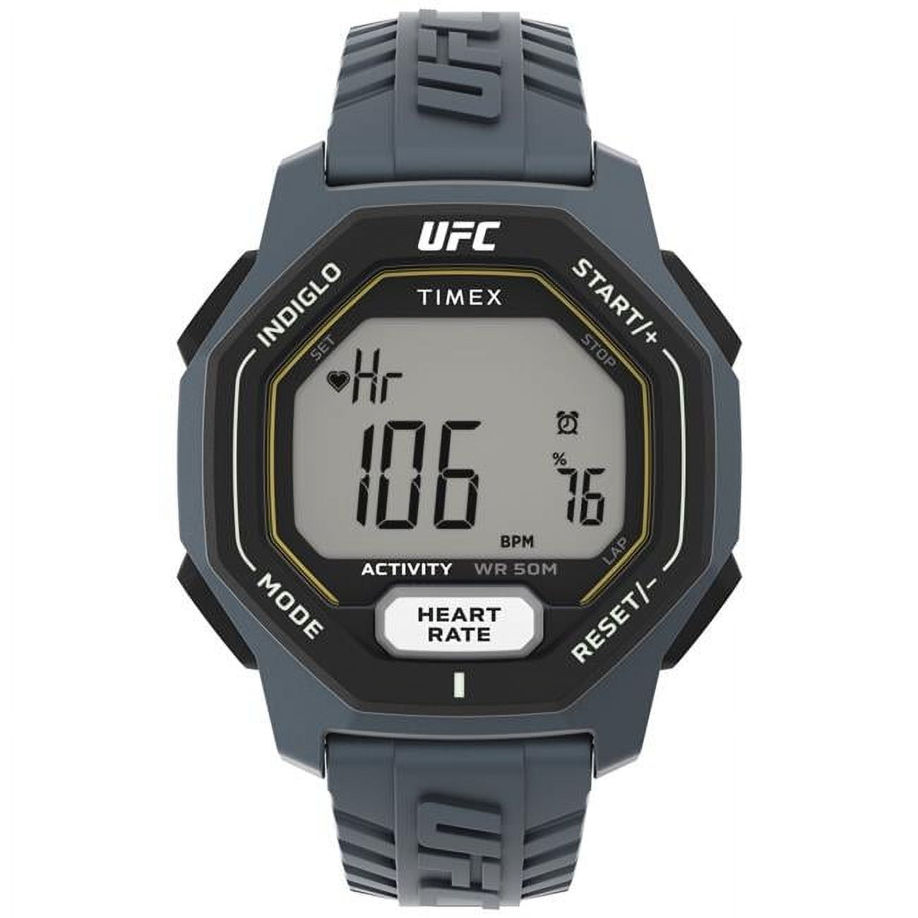 Timex 46 mm Gray Strap, Digital Dial & Gray Case UFC Mens Spark Watch ...