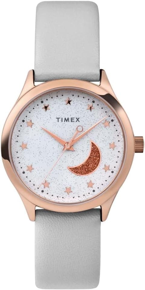 Timex Celestial 32mm Leather Strap Ladies Watch - Walmart.com