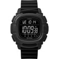 Timex Command Shock Digital CAT Black 47mm Sport Watch, Silicone Strap ...