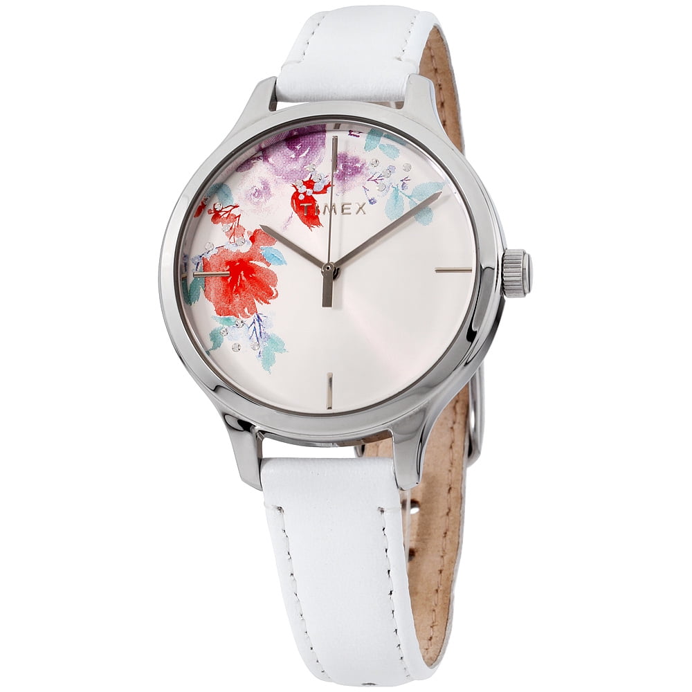 Timex Crystal Bloom Quartz Movement White Dial Ladies Watch TW2R66800 ...
