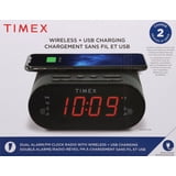Timex Wireless Charging Alarm Clock Radio with USB Charging Port (TW500 ...