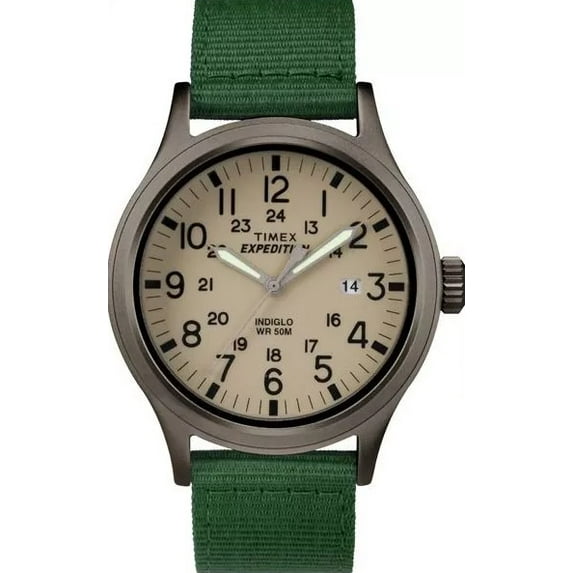 Timex Expedition Scout Tan Dial/Green Strap Mens Watch - Walmart.com