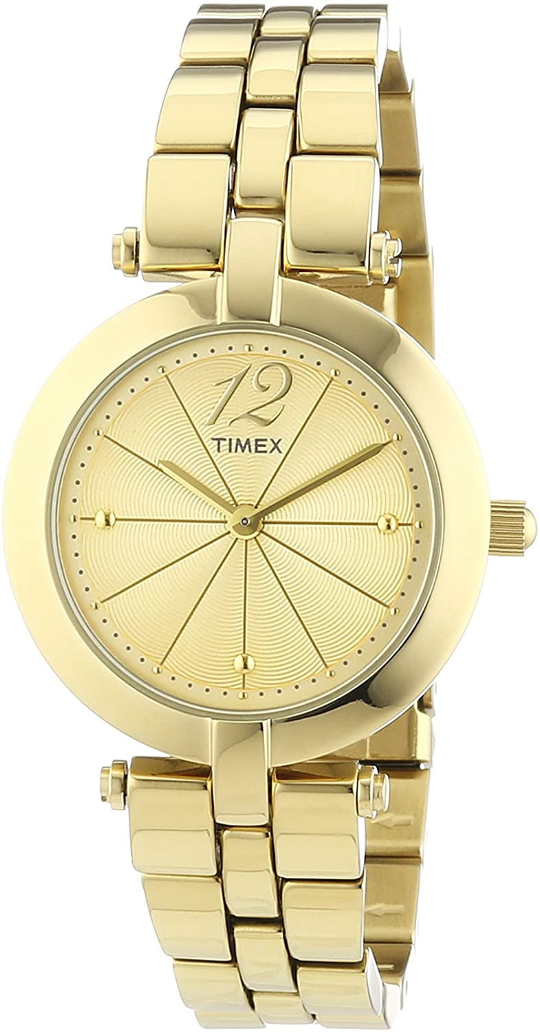 Timex Greenwich Women's T2P548 Gold Stainless Steel Quartz Watch ...