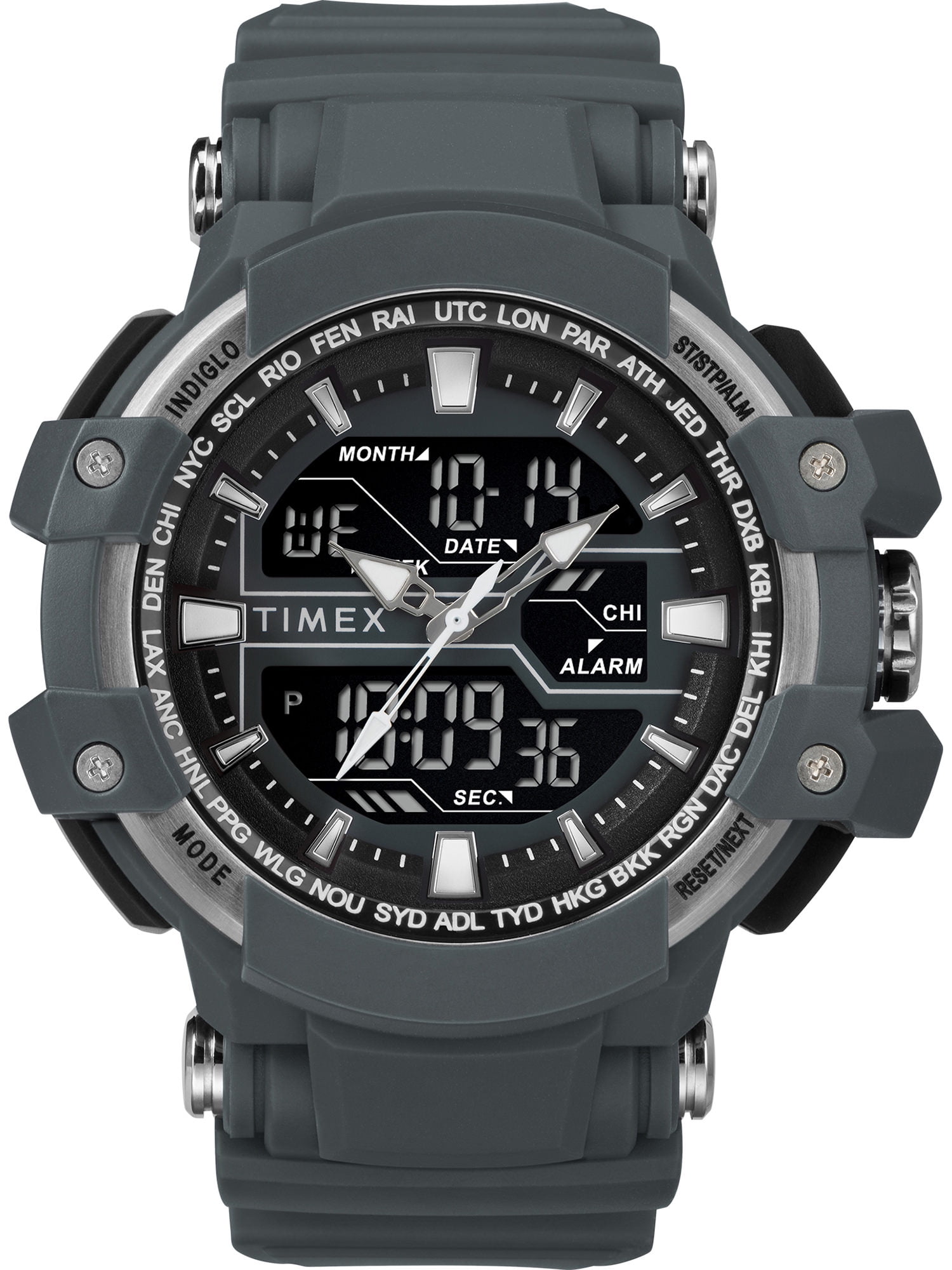 Timex Men's DGTL Tactic Big Combo 53mm Watch – Dark Gray Case Negative ...
