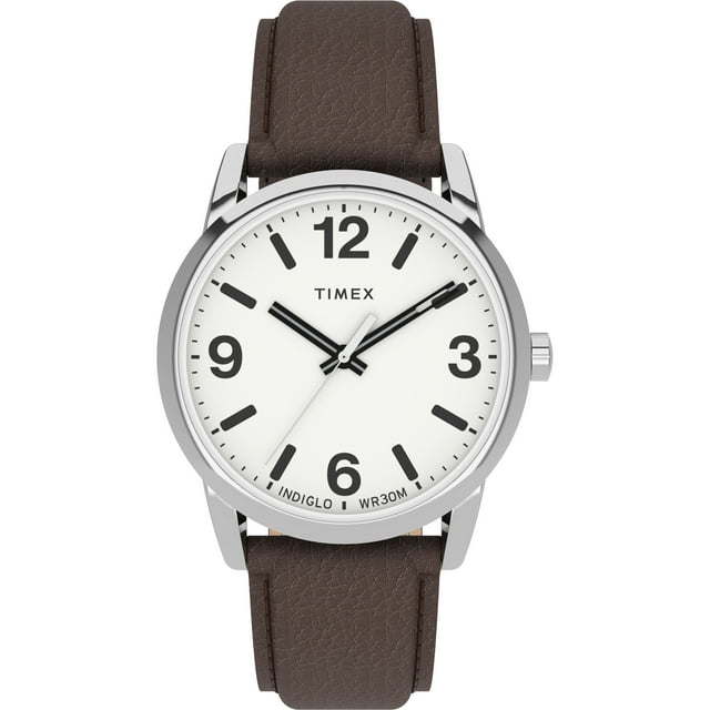 Timex Men's Analog Easy Reader Bold 38mm Indiglo Watch - Silver-Tone ...