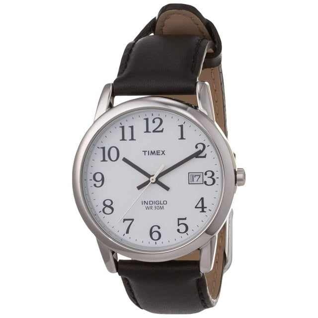 Timex Men's Easy Reader Date Watch with Leather Strap - Walmart.com