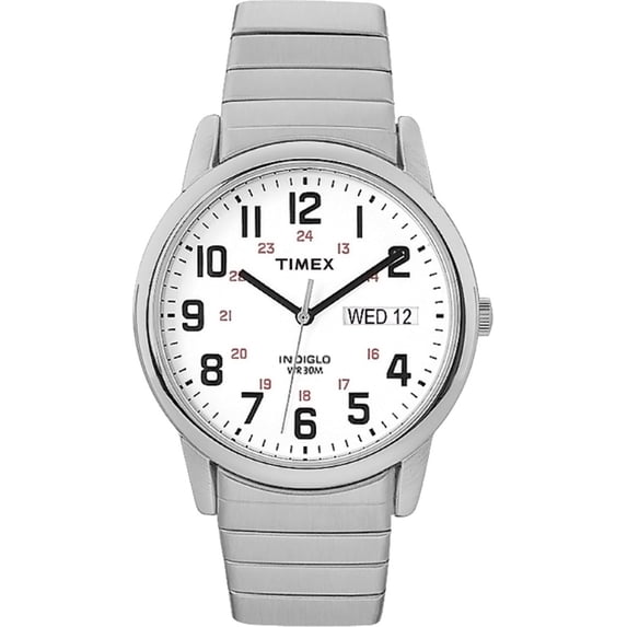 Timex Easy Reader Expansion Men's Watch with Extra-Long Stainless Steel ...