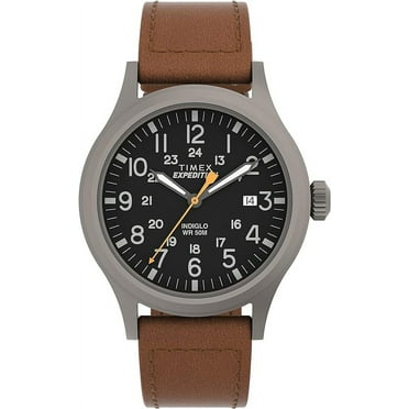Timex Men's Expedition Scout Brown Strap Watch - Walmart.com