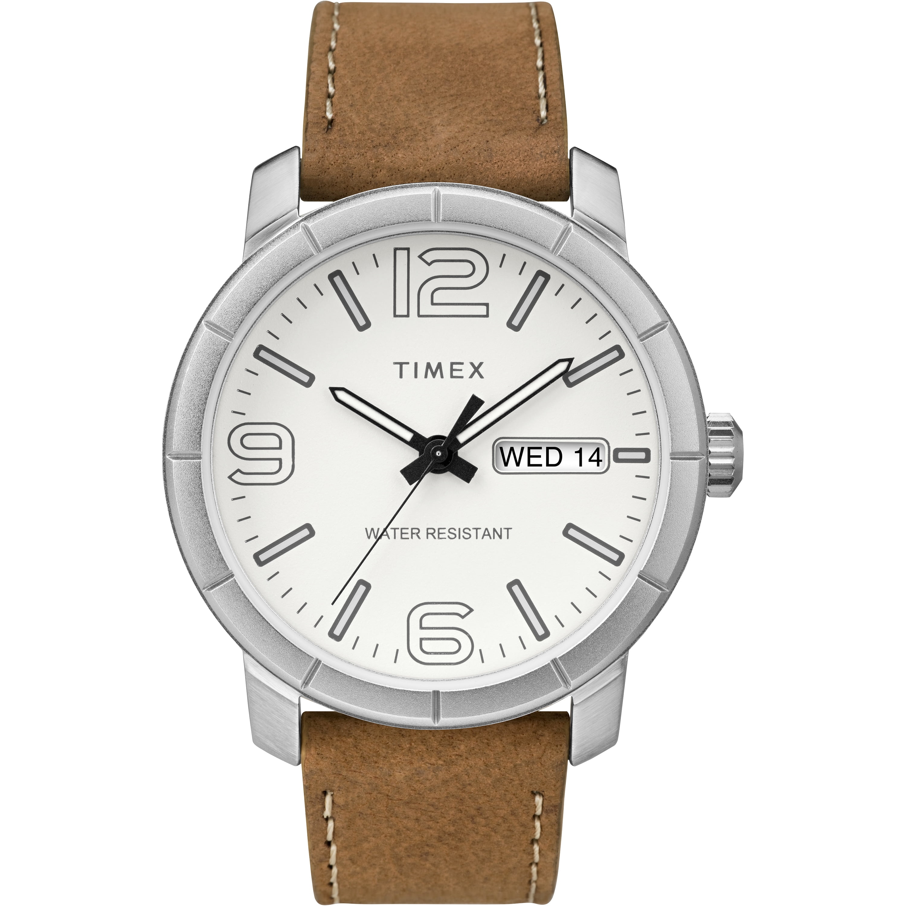 Timex Men's Mod 44 Tan/White Watch, Leather Strap - Walmart.com
