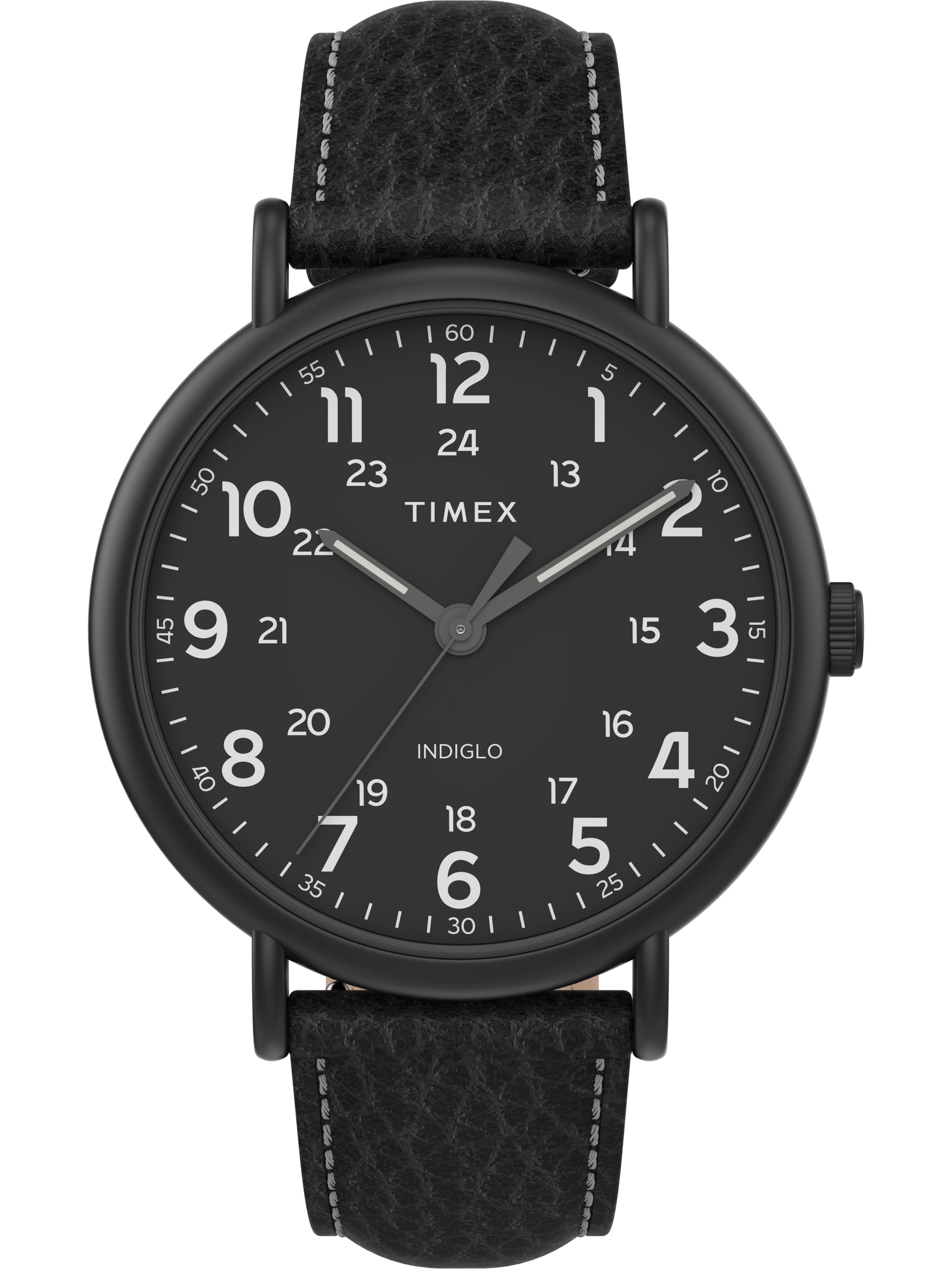 Timex Men's Weekender XL 43mm Two-Piece Leather Strap Watch - Walmart.com