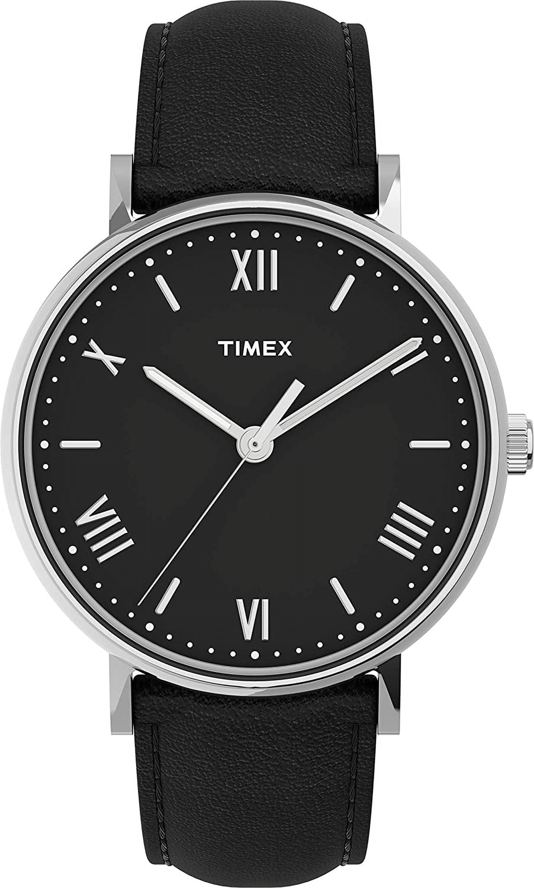 Timex Mens Southview Black Leather Mens Watch TW2V05000 - Walmart.com