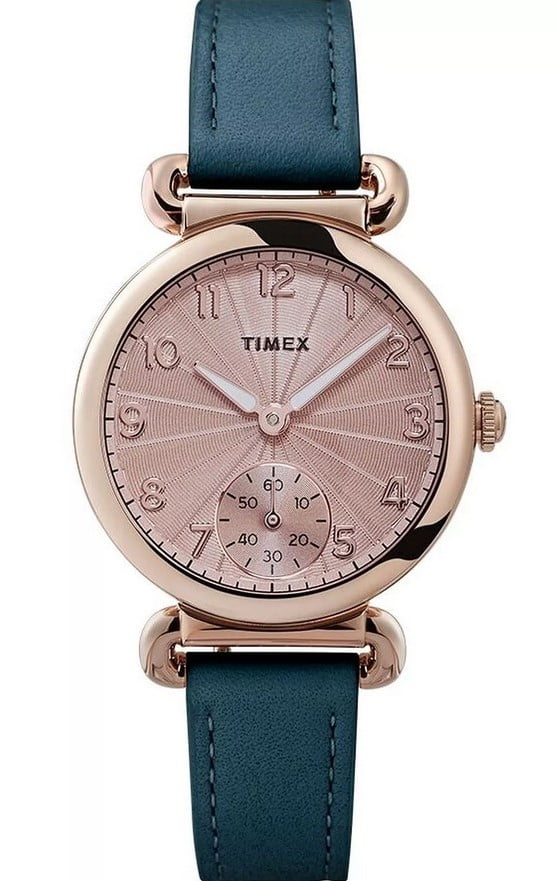 Timex Model 23 Rose Gold-Tone Leather Ladies Watch TW2T88200 - Walmart.com