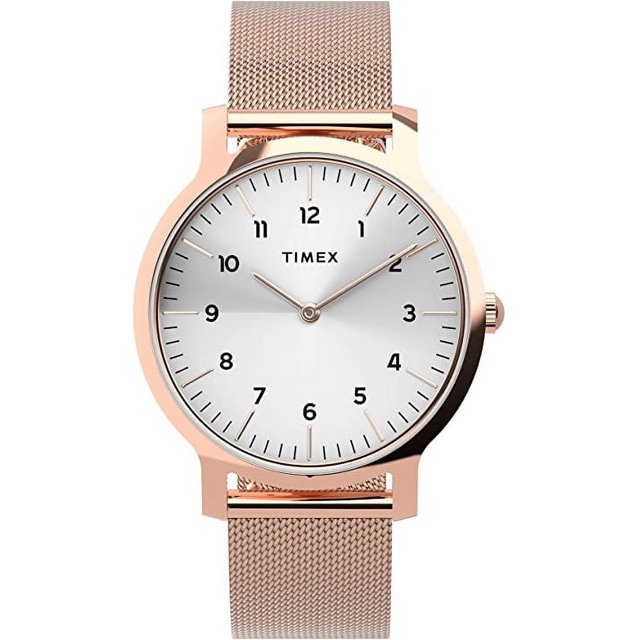 Timex Norway 34mm Rose-Gold-tone Mesh Band - Walmart.com