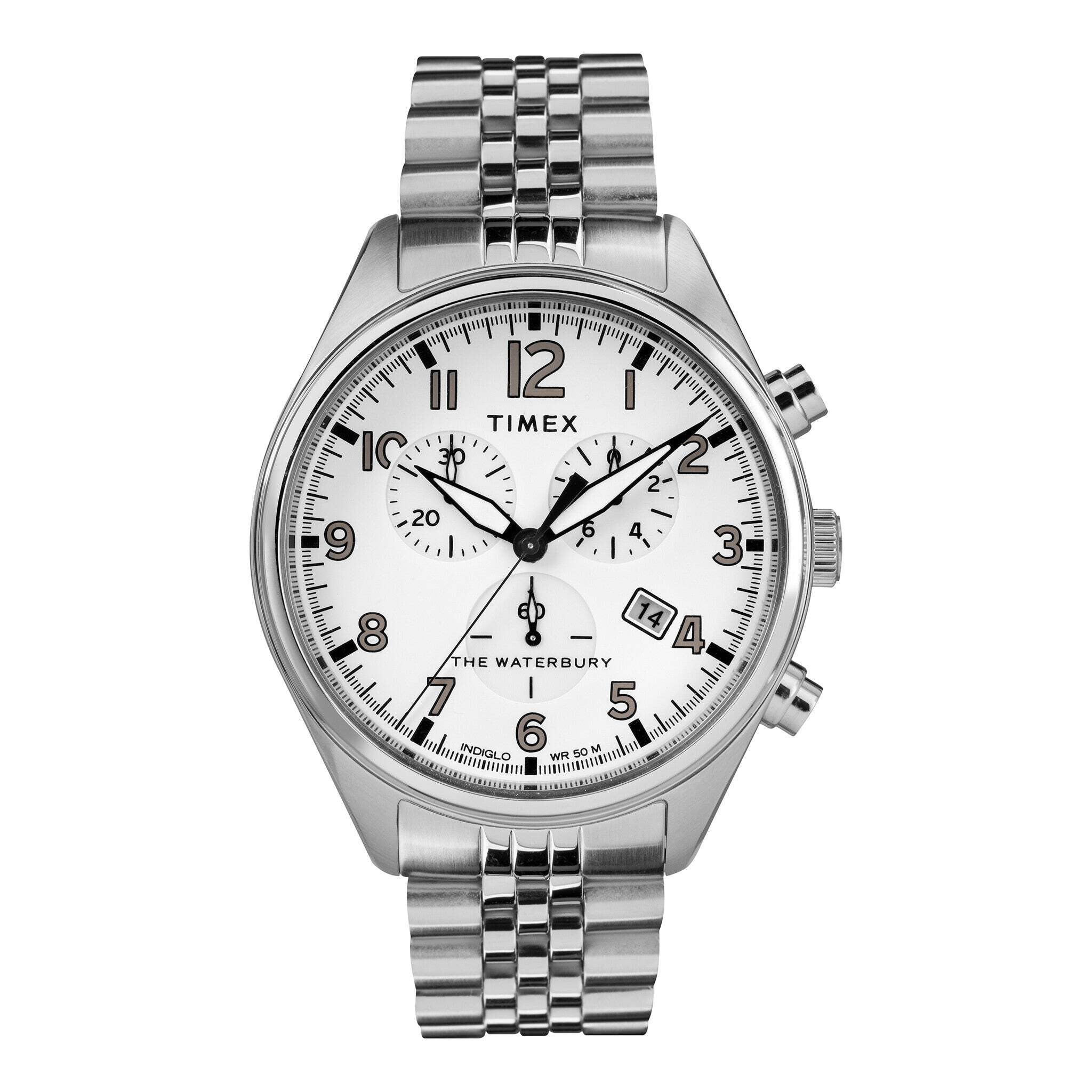Timex Mens Chronograph Quartz Watch with Stainless Steel Strap ...